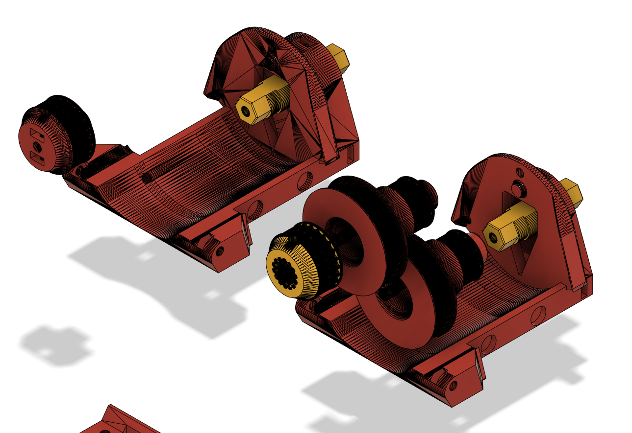 Low gear ratio belted gearbox for 3D Sets Rancher RC by Knur | Download ...