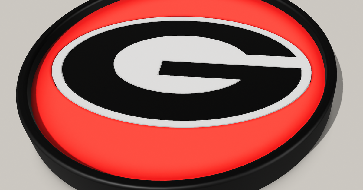 Georgia Bulldogs Coaster by Esau Labs | Download free STL model ...