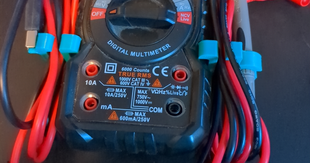 Multimeter probe holder for KAIWEETS HT118A by psychedup74 | Download ...