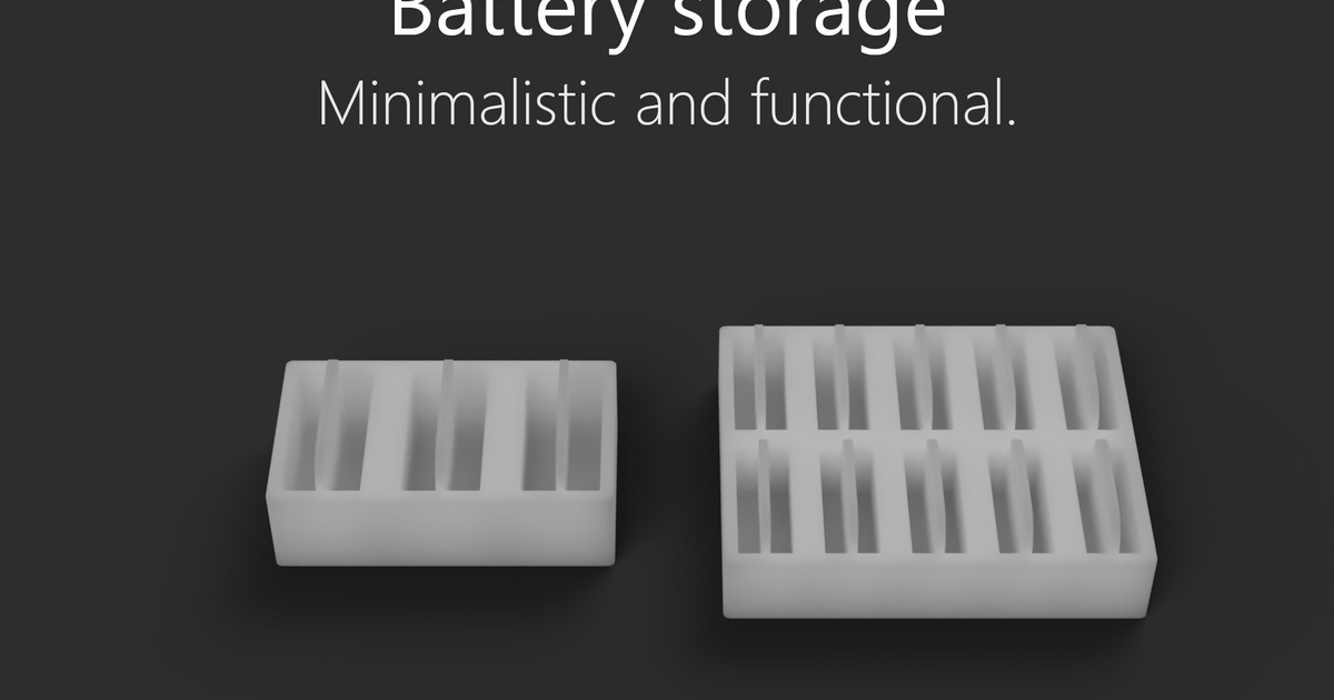 Button cell battery storage by Aleksandar Toplek | Download free STL ...