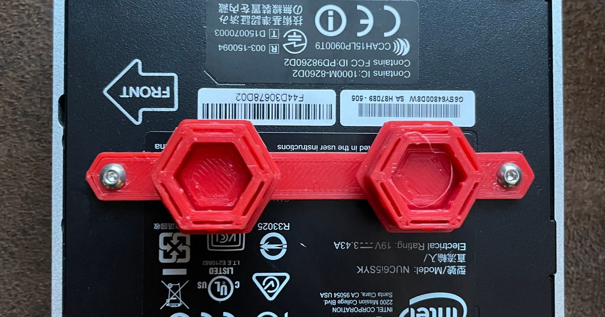 Intel NUC mount for Honeycomb storage wall by Jannomag | Download free ...