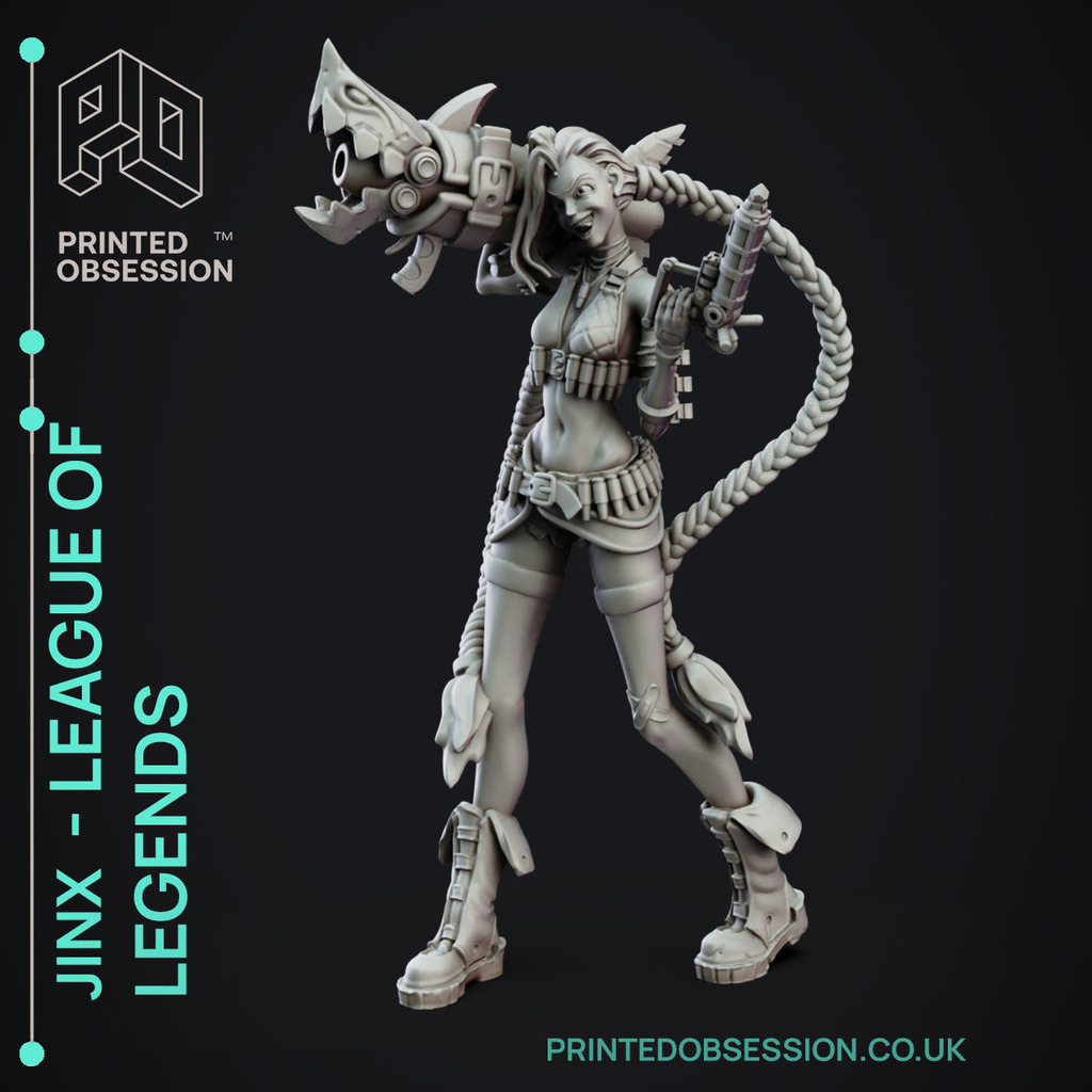 Jinx - League of Legends - 25cm Fanart Model by Printed Obsession ...