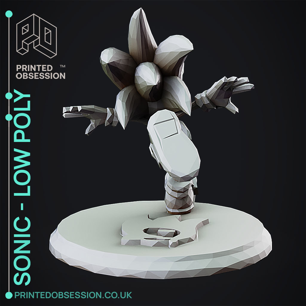 Sonic - Low Poly - Fan Art by Printed Obsession | Download free STL ...
