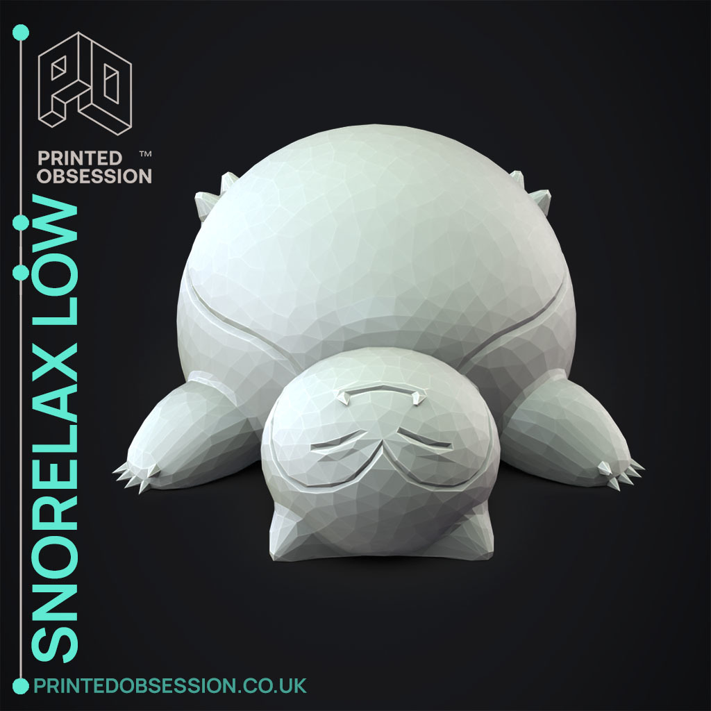 Snorelax - Low Poly - Fan Art - Pokemon by Printed Obsession | Download ...
