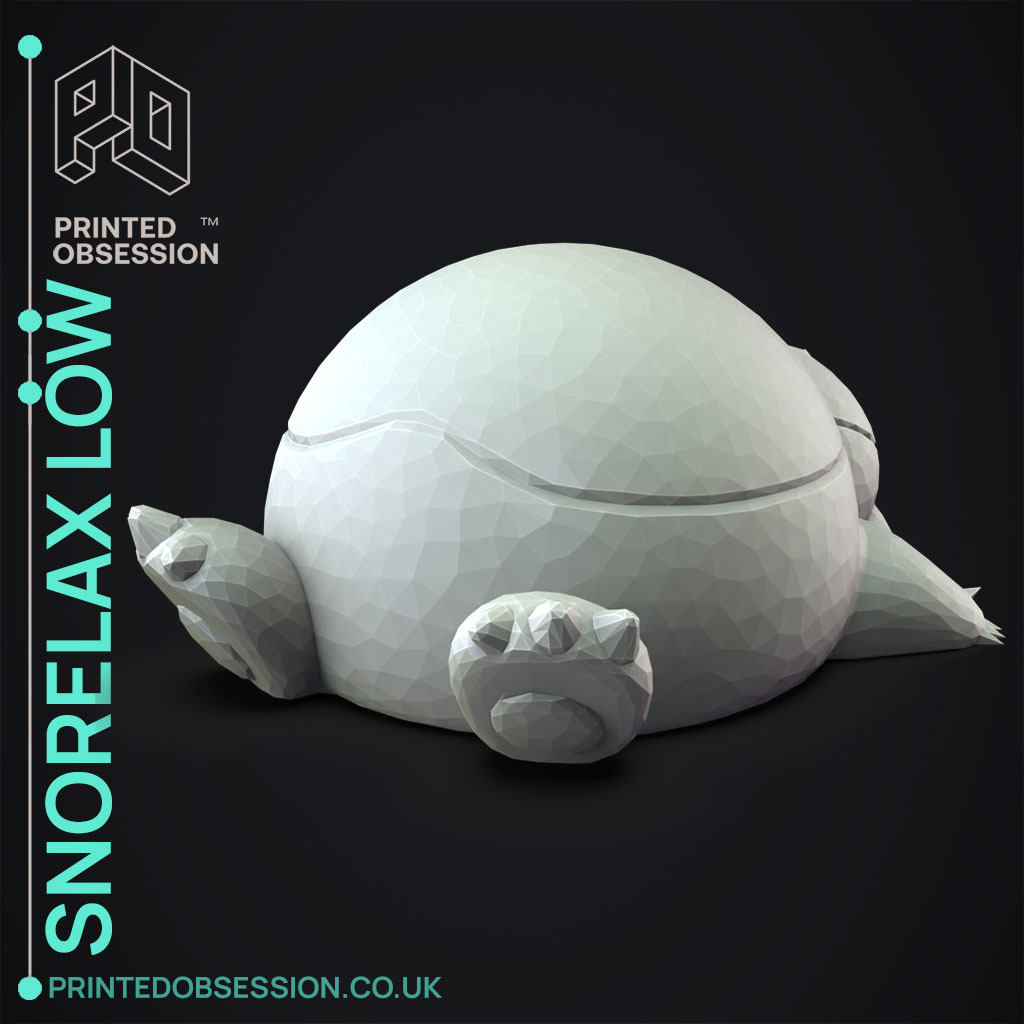 Snorelax - Low Poly - Fan Art - Pokemon by Printed Obsession | Download ...