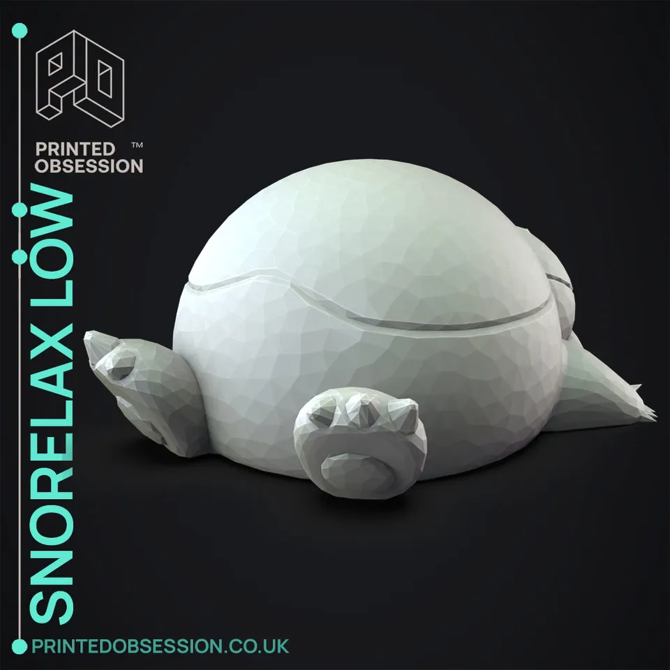 Snorelax - Low Poly - Fan Art - Pokemon by Printed Obsession | Download ...