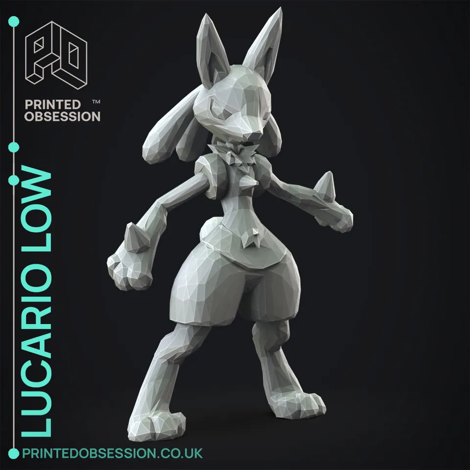 Modelo De Pixel Art Lucario Riolu 3D Models Sketchfab
