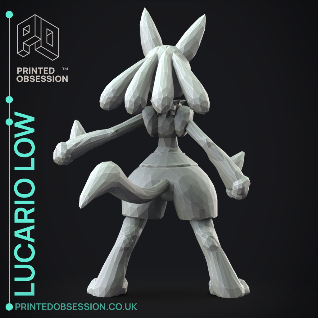 Lucario - Low Poly - Pokemon - Fan Art by Printed Obsession | Download ...