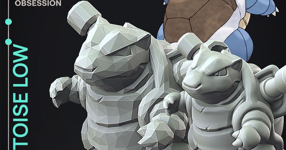 Blastoise Low Poly - Pokemon - Fan Art by Printed Obsession | Download ...