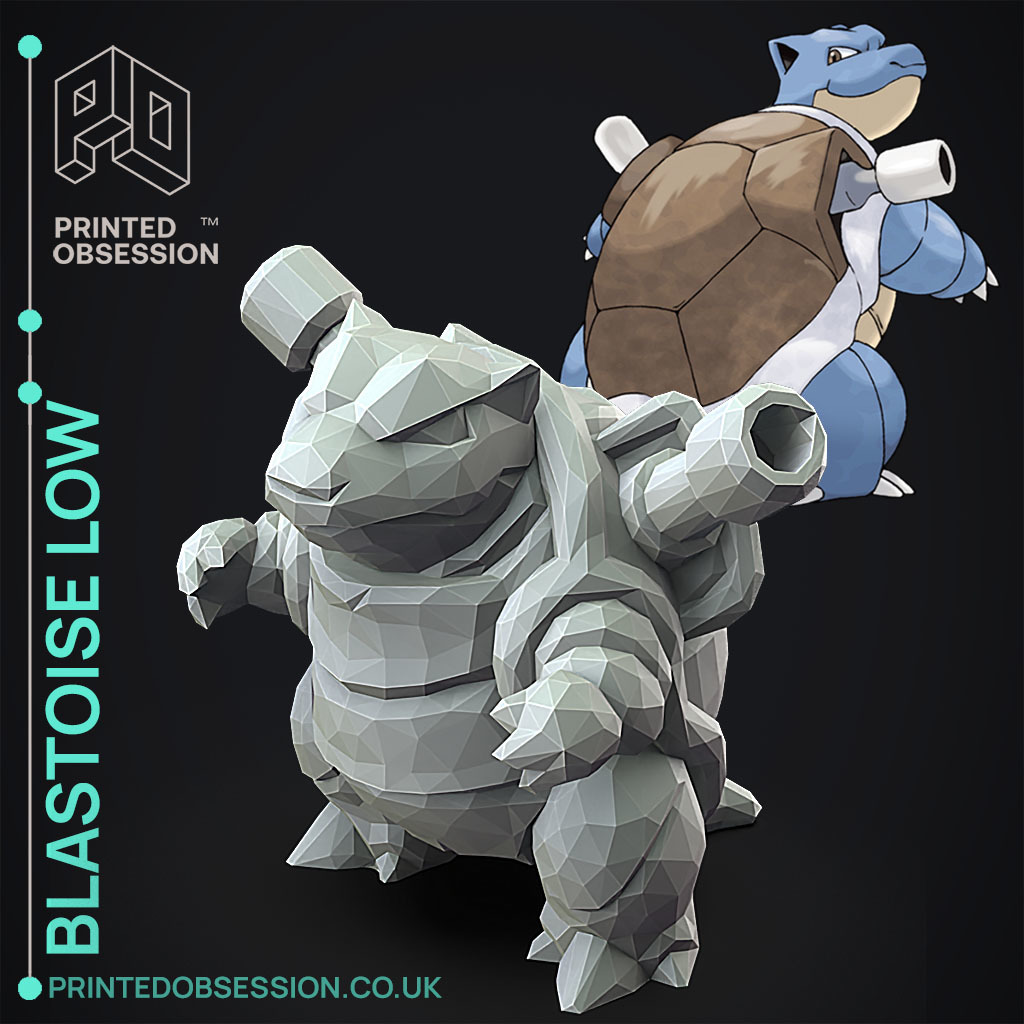 Blastoise Low Poly - Pokemon - Fan Art by Printed Obsession | Download ...