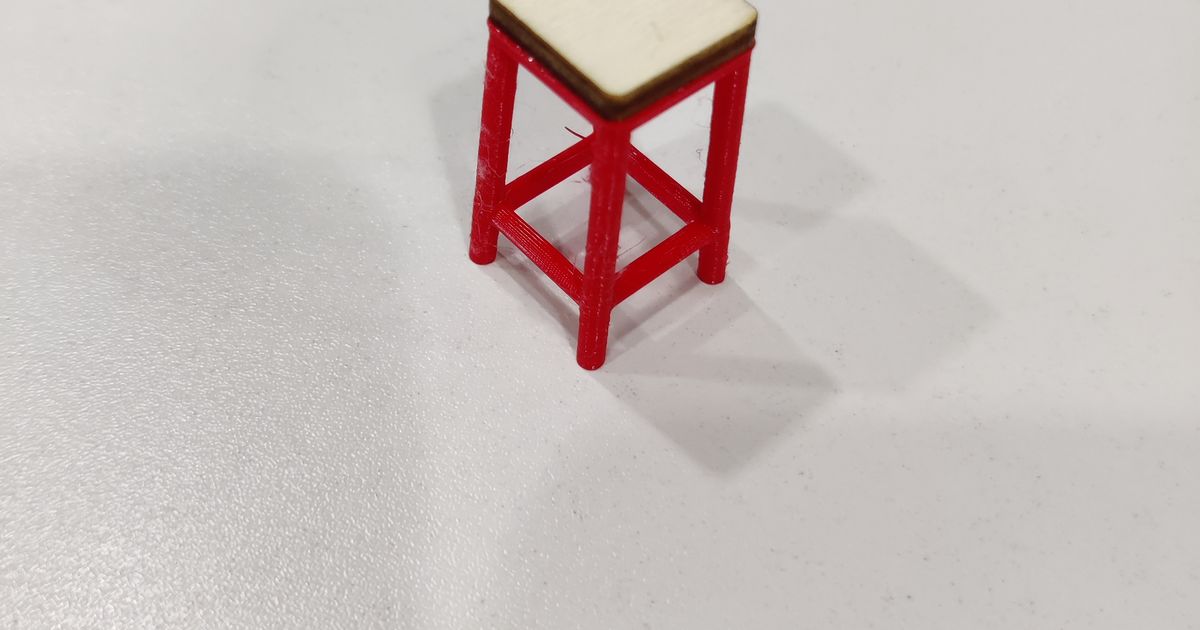 Stool model by Nils Fablab | Download free STL model | Printables.com