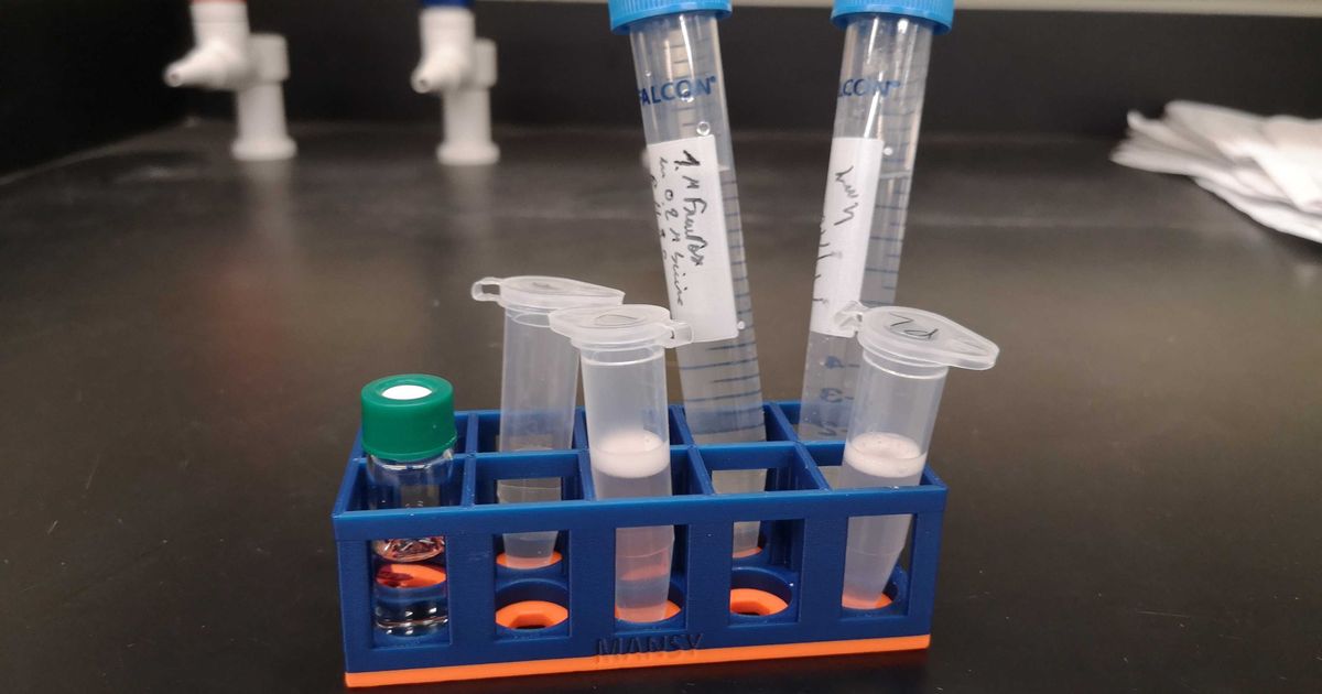 Holder for 1 dram vials, 5 mL tubes and 15 mL falcon tubes por Serge Nader | Descargar modelo ...