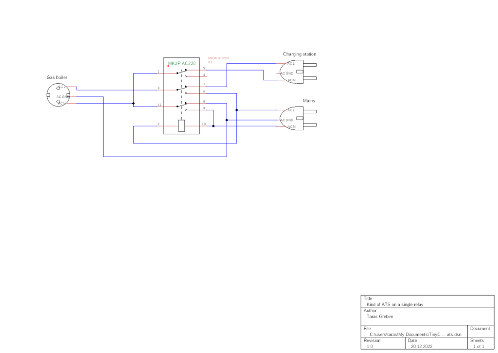 Kind of ATS on a single AC relay by devlab | Download free STL model ...