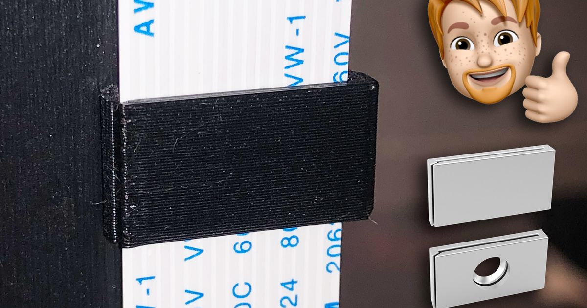 Simple Raspberry Pi Camera Ribbon Cable Clip by scubam@xx | Download ...
