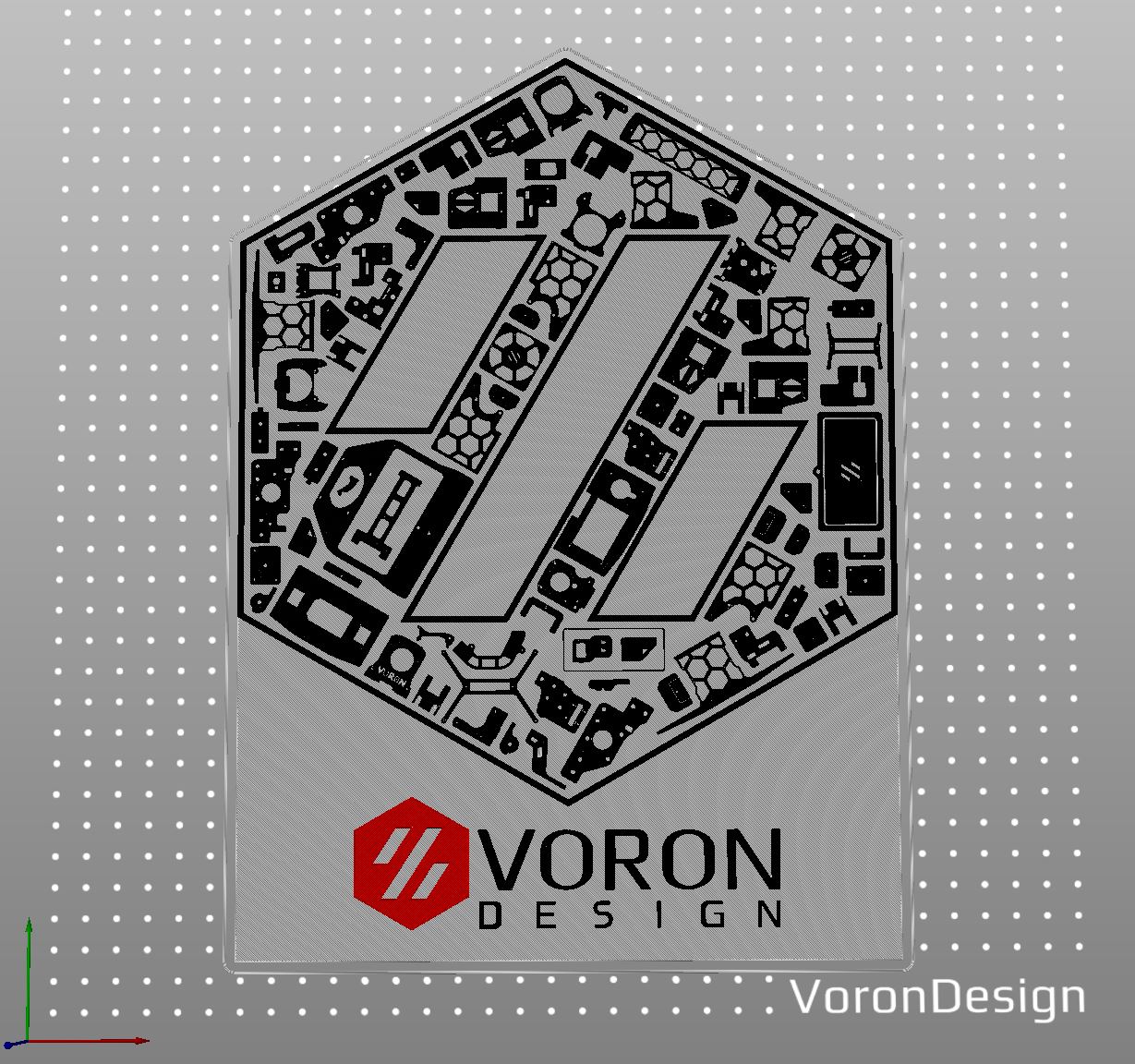 Voron Back Panel Logo by Salut | Download free STL model | Printables.com