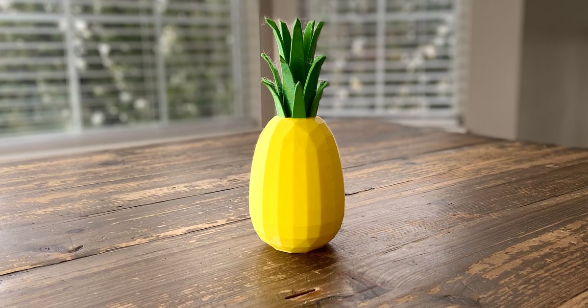 Low Poly Pineapple by Maker's studio | Download free STL model ...