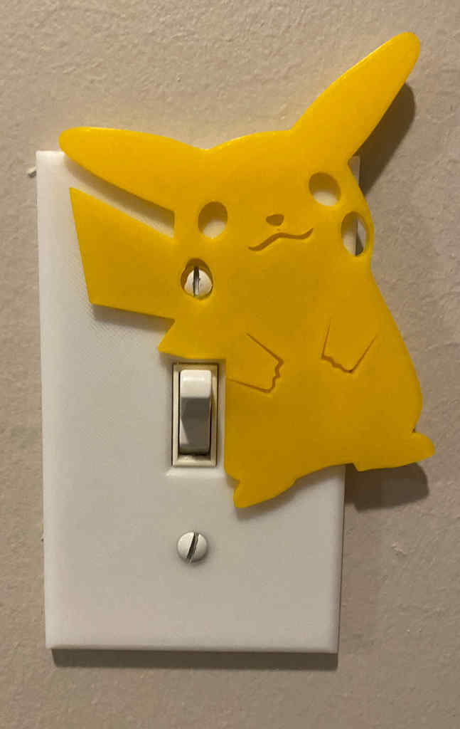 Pikachu Light Switch (US) by ScubaSteve | Download free STL model ...