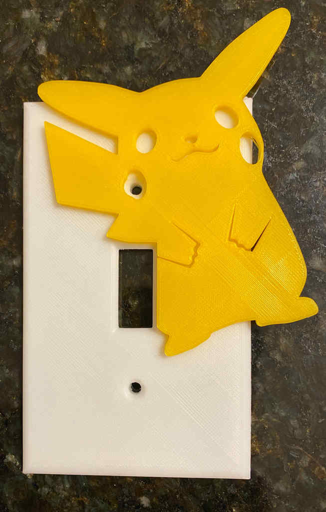 Pikachu Light Switch (US) by ScubaSteve | Download free STL model ...