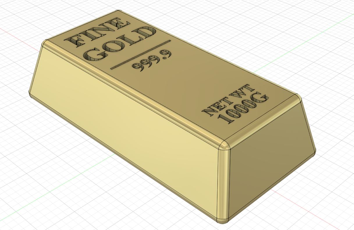 Gold Bar by Nick-ko | Download free STL model | Printables.com