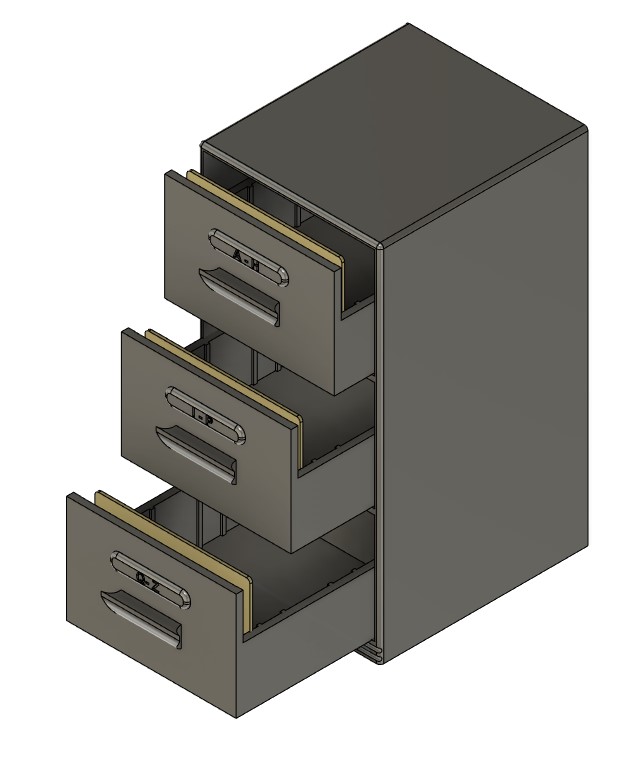 Miniature File Cabinet Card Holder by jofoeus | Download free STL model ...