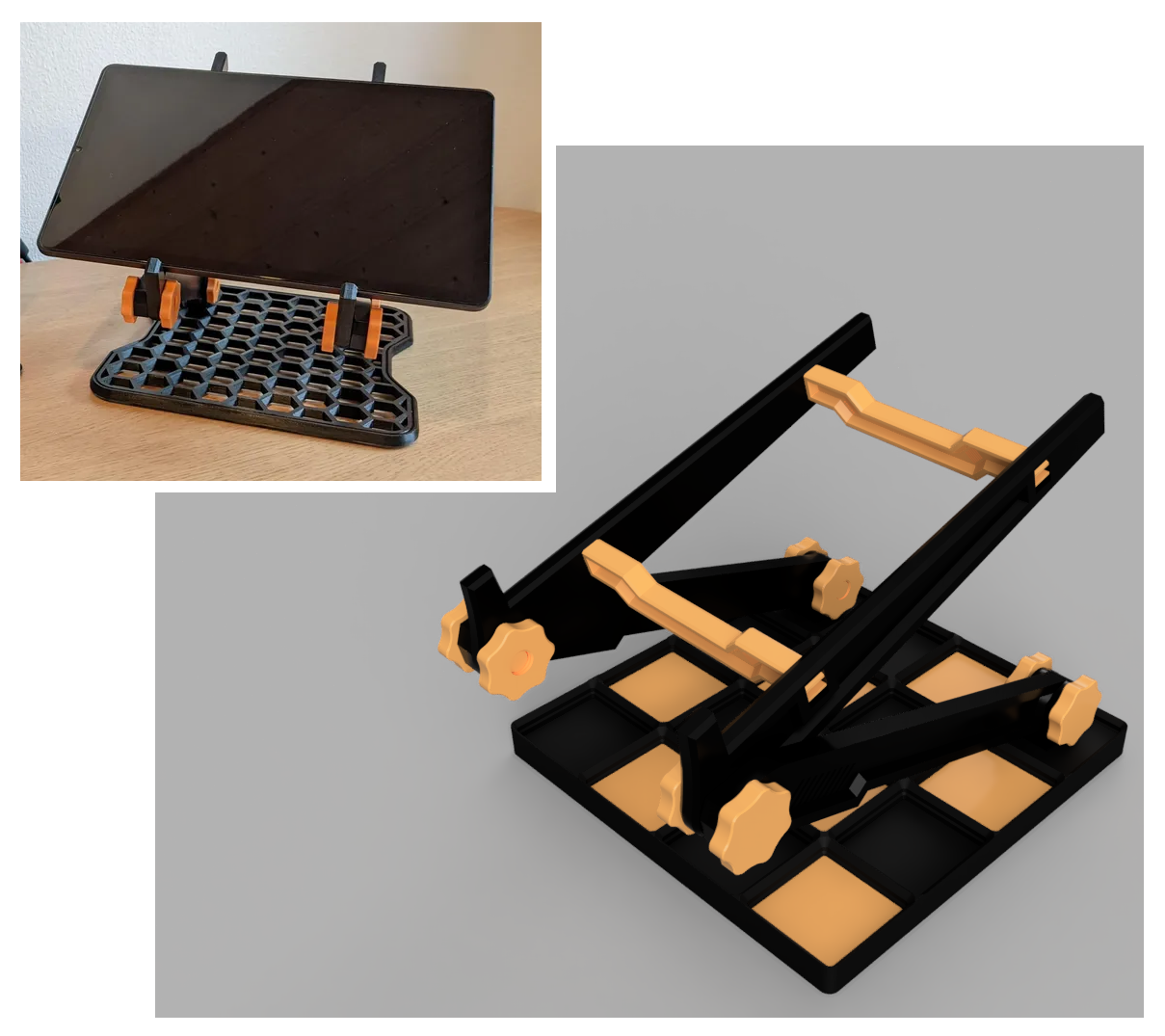 Gridfinity Tablet and Notebook Stand - Prusa Mini Compatible Base by ...