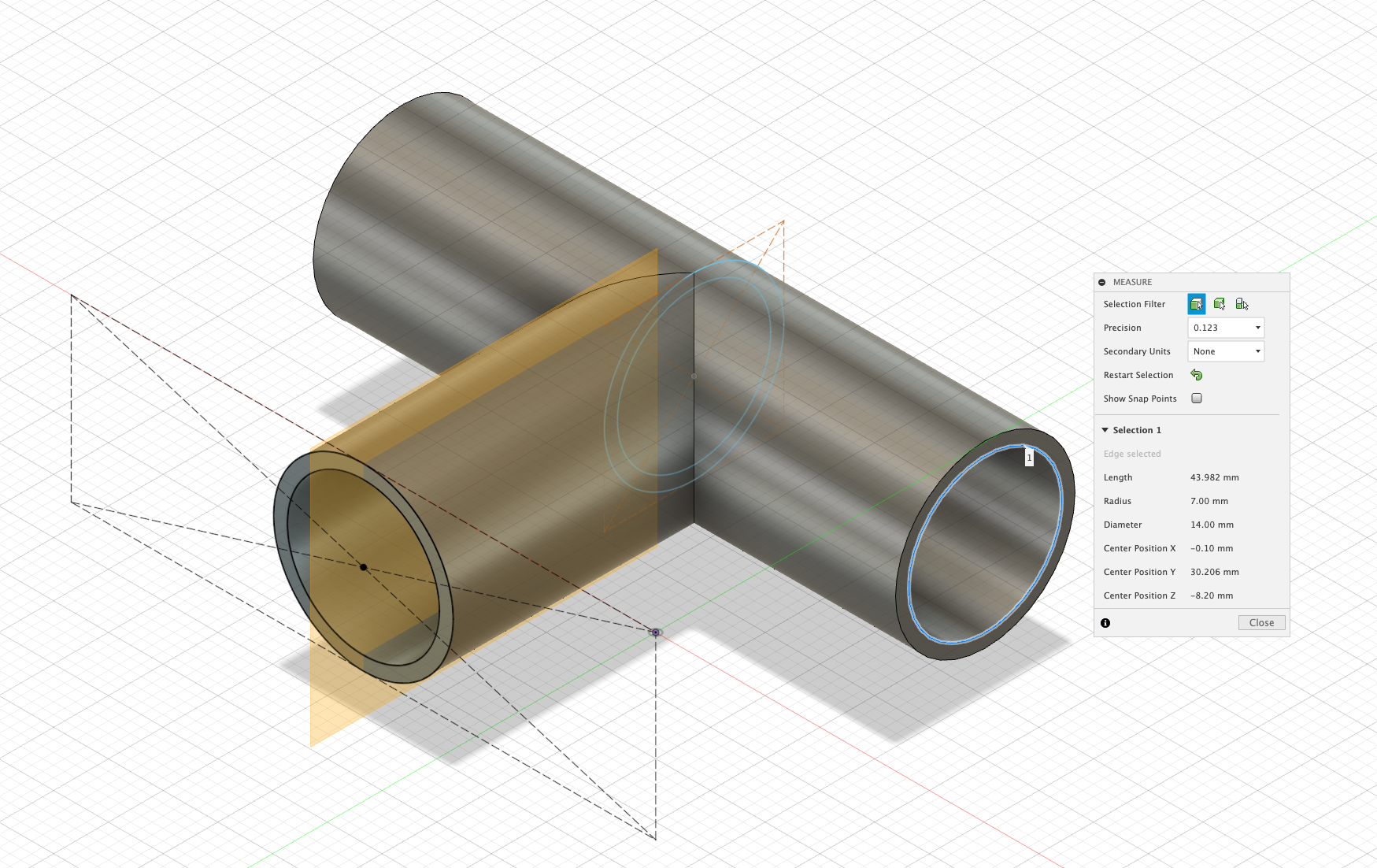 T-Section 14Ø mm diameter Hole by Heleplanchiste | Download free STL ...