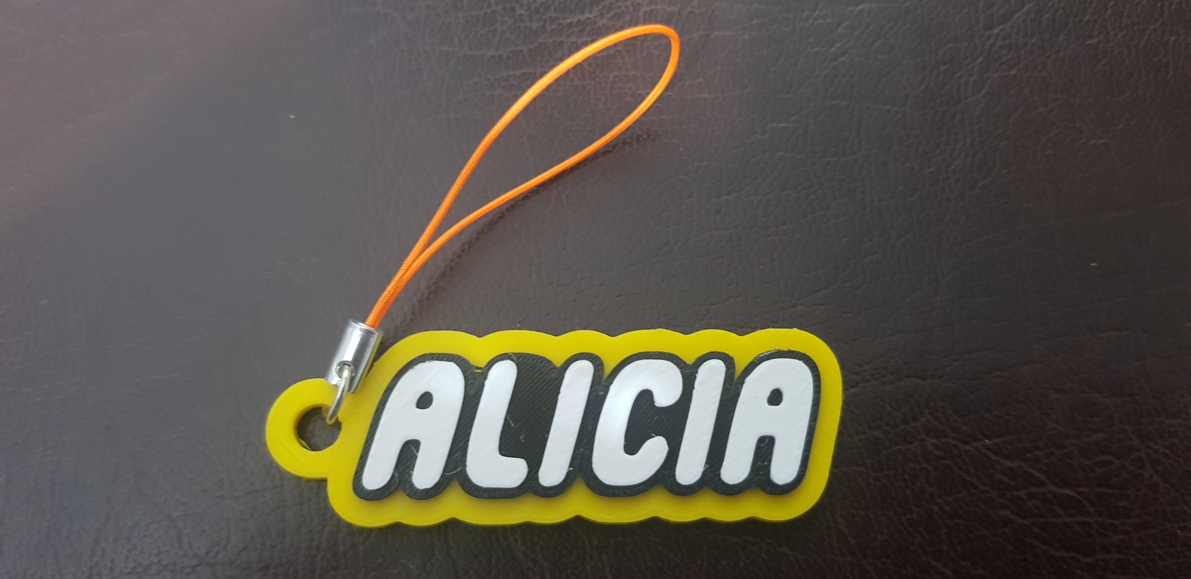 Keychain Name Alicia, Izan, Hugo, Sergio, Andres, Antia, Manuel, Ines ...