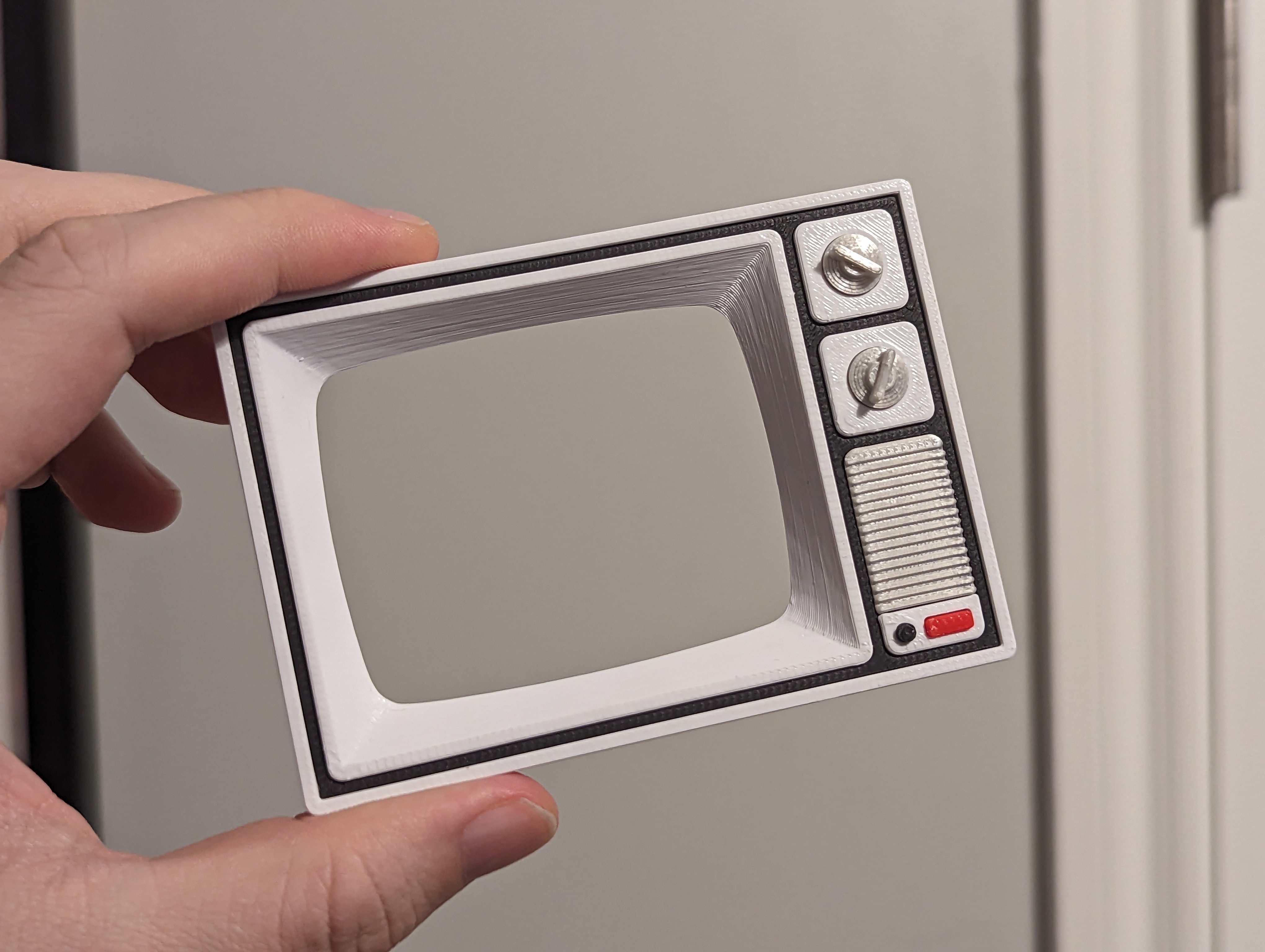 Retro TV Magnet Frame by kriswillcode | Download free STL model ...