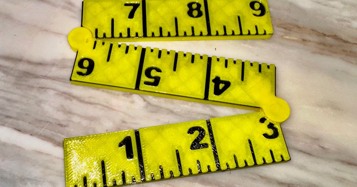 Increased Hinge Clearance REMIX Foldable Ruler (Credit Card Size) by ...