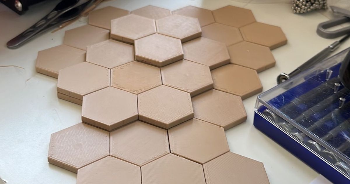 hexagon tiles with magnet inserts by FartBlakey | Download free STL ...