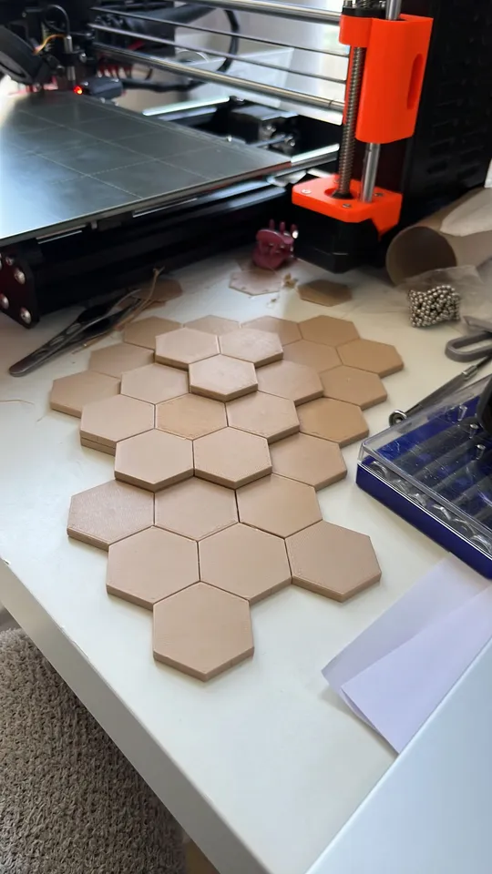 hexagon tiles with magnet inserts by FartBlakey | Download free STL ...