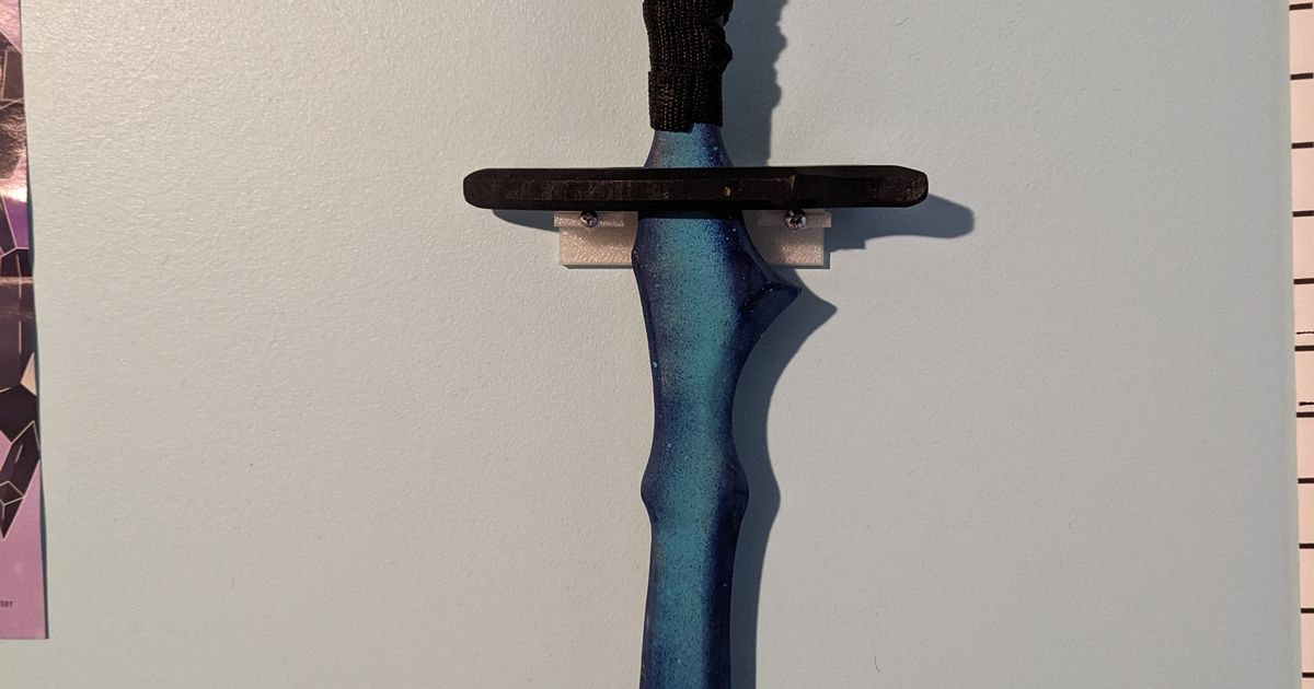 Wall Mount for Sword by dyeLucky | Download free STL model | Printables.com