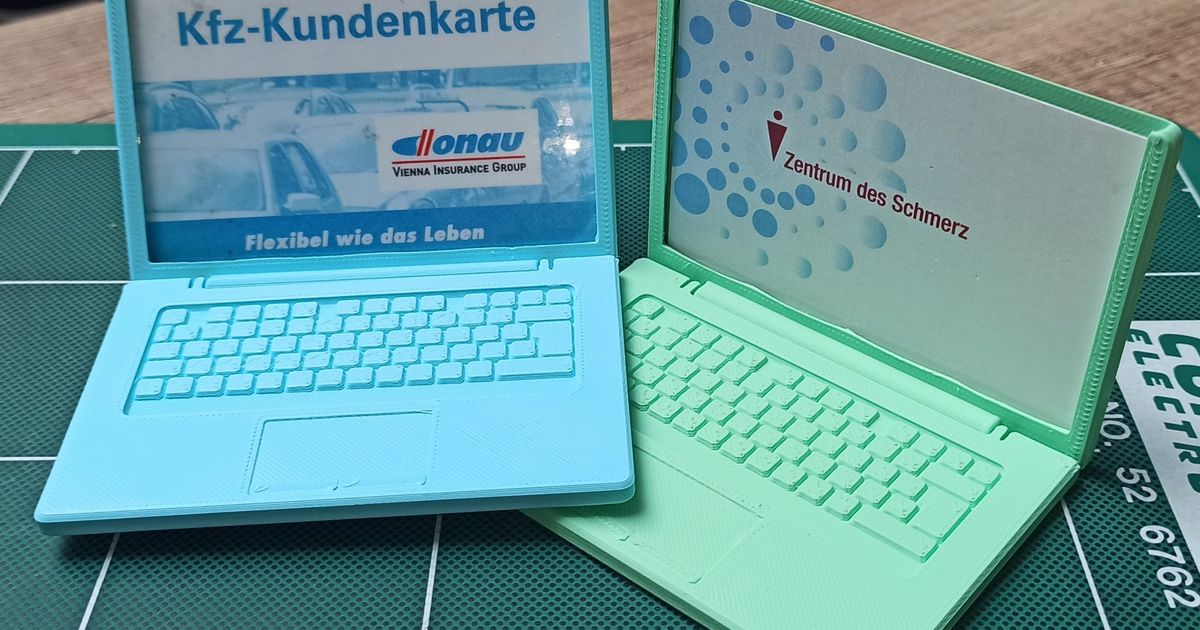 Business Card Laptop - Case and Display! by ZiRo 3D | Download free STL ...