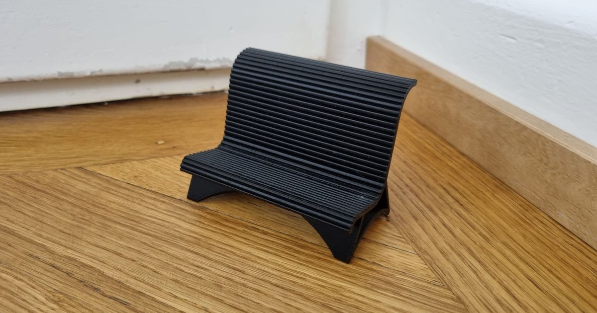 Bench Card Holder by MatMake | Download free STL model | Printables.com