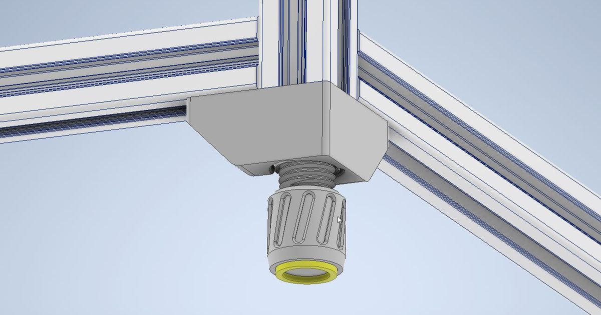 Adjustable, lockable foot for 2020 Extrusion by locomarco | Download ...