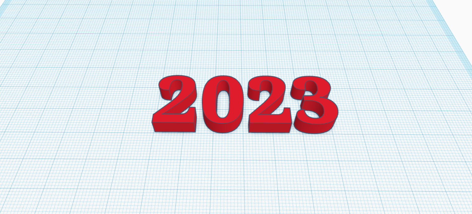 2023 bold numbers for display by Daniel Kap | Download free STL model ...