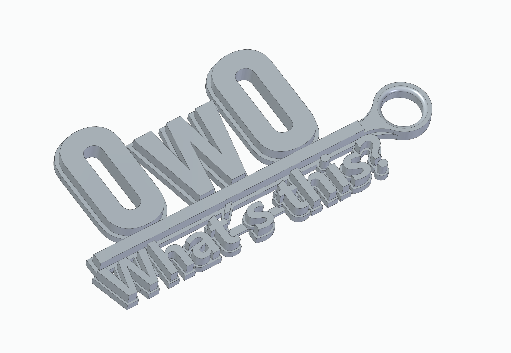 OwO keychain by der_Samu3l | Download free STL model | Printables.com