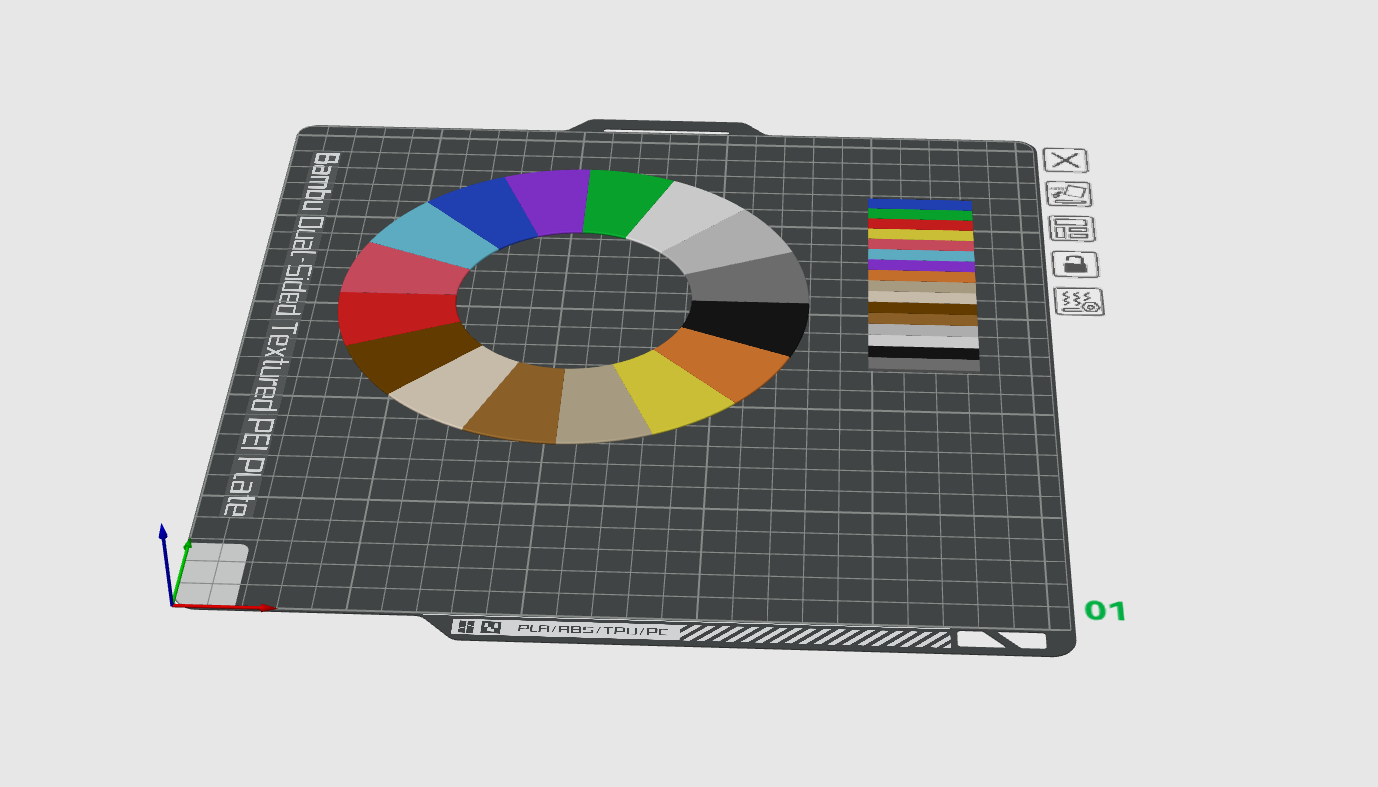 Bambu Lab AMS 16 Color Test por Jonathan Lin | Descargar modelo STL ...