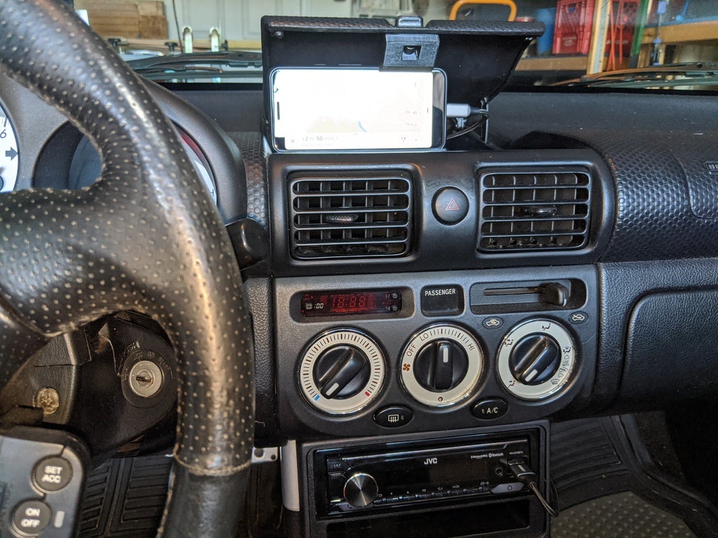 Cell phone dock for MR2 Spyder by TK_bit_twiddler | Download free STL ...