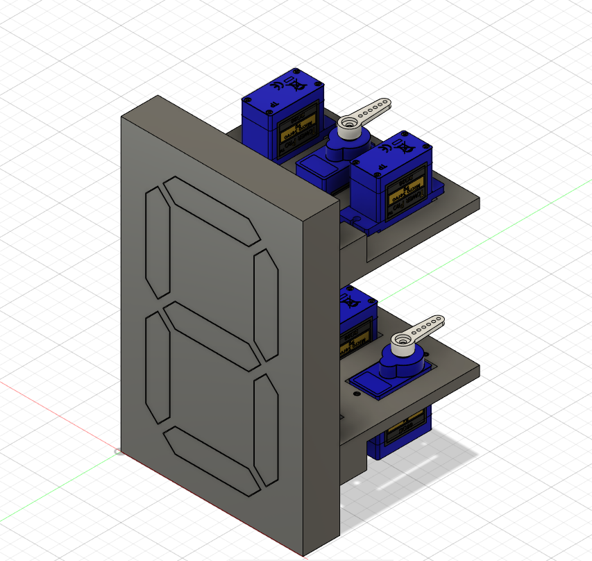 7 Segment mit 7 Servos von LinuTec | Kostenloses STL-Modell ...