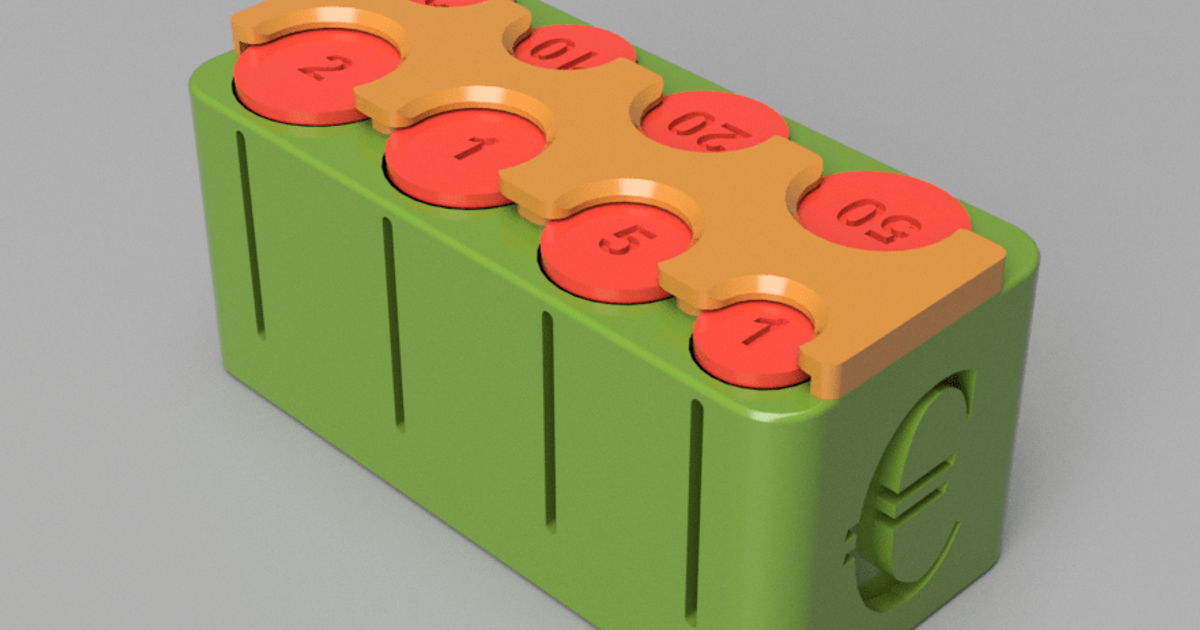 Euro Coin Dispenser by dantech | Download free STL model | Printables.com