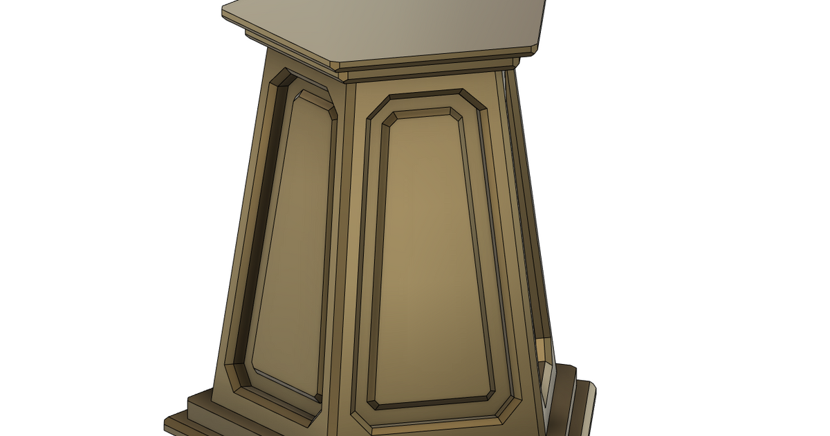 Pedestal v5 by dantech | Download free STL model | Printables.com