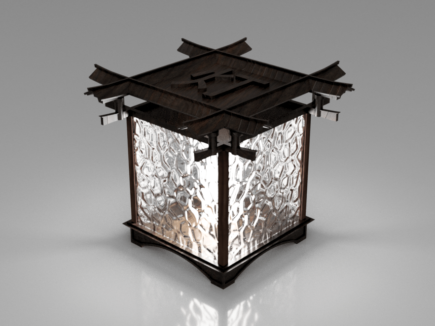 Japanese style lamp whit strip led by dantech | Download free STL model ...