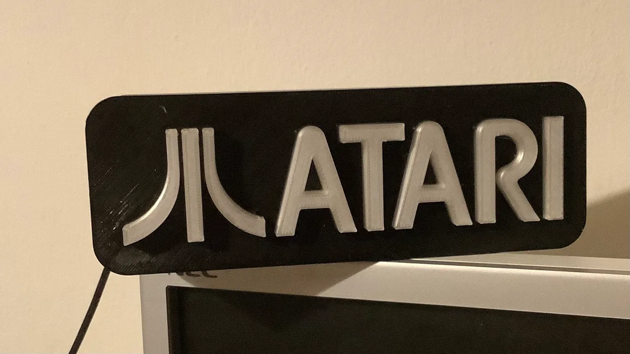 Atari logo LED lamp by krupkaj | Download free STL model | Printables.com