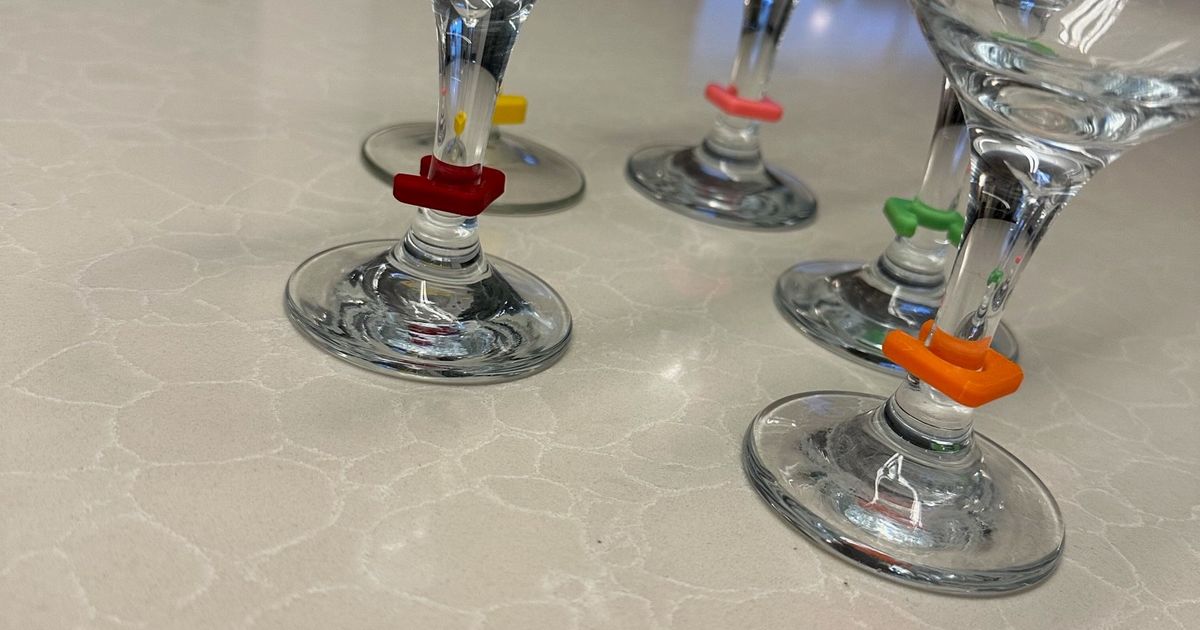 Wine Glass Identifier by YA3D | Download free STL model | Printables.com
