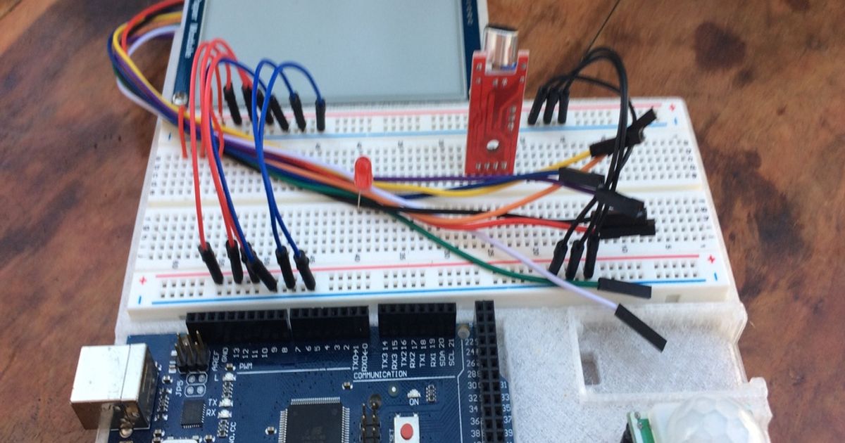 Holder for Arduino Uno/Mega/Nano + Breadboard + 4.2 Inch E-Paper ...