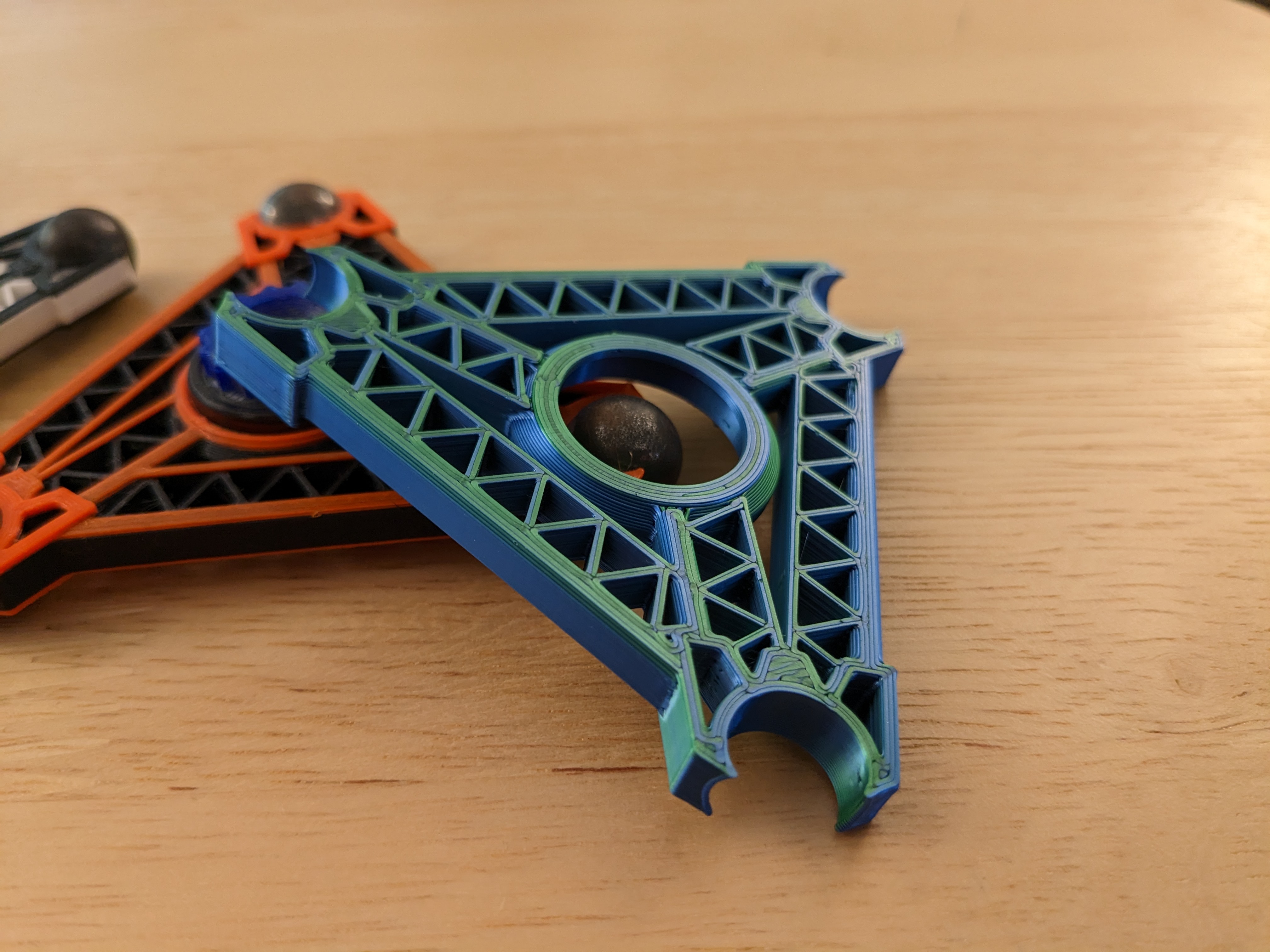 Triangular 3 bearing ball fidget spinner by Discotehk | Download free ...