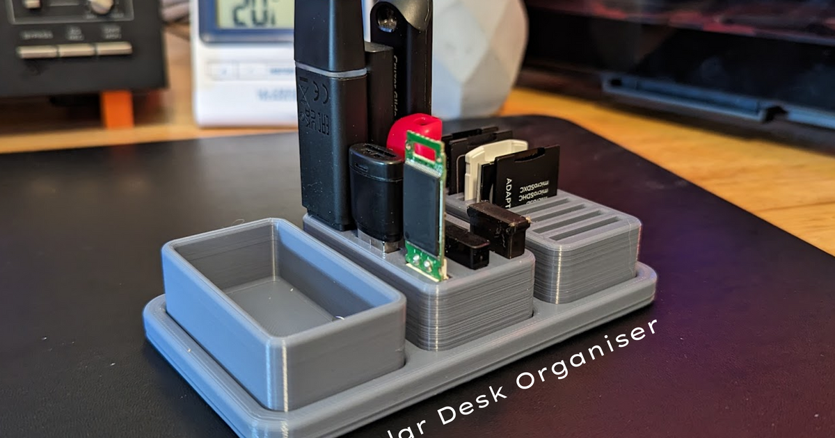 Modular Desk Organiser by Tink Time | Download free STL model ...
