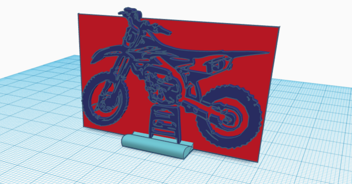 Motocross Business Card Stand by Violenta | Download free STL model ...