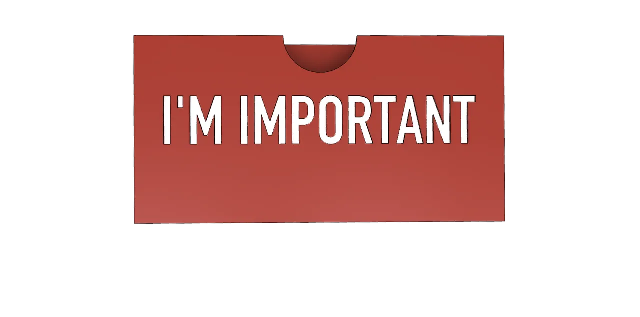 I'm Important Business Card Holder by 3dptrk | Download free STL model ...